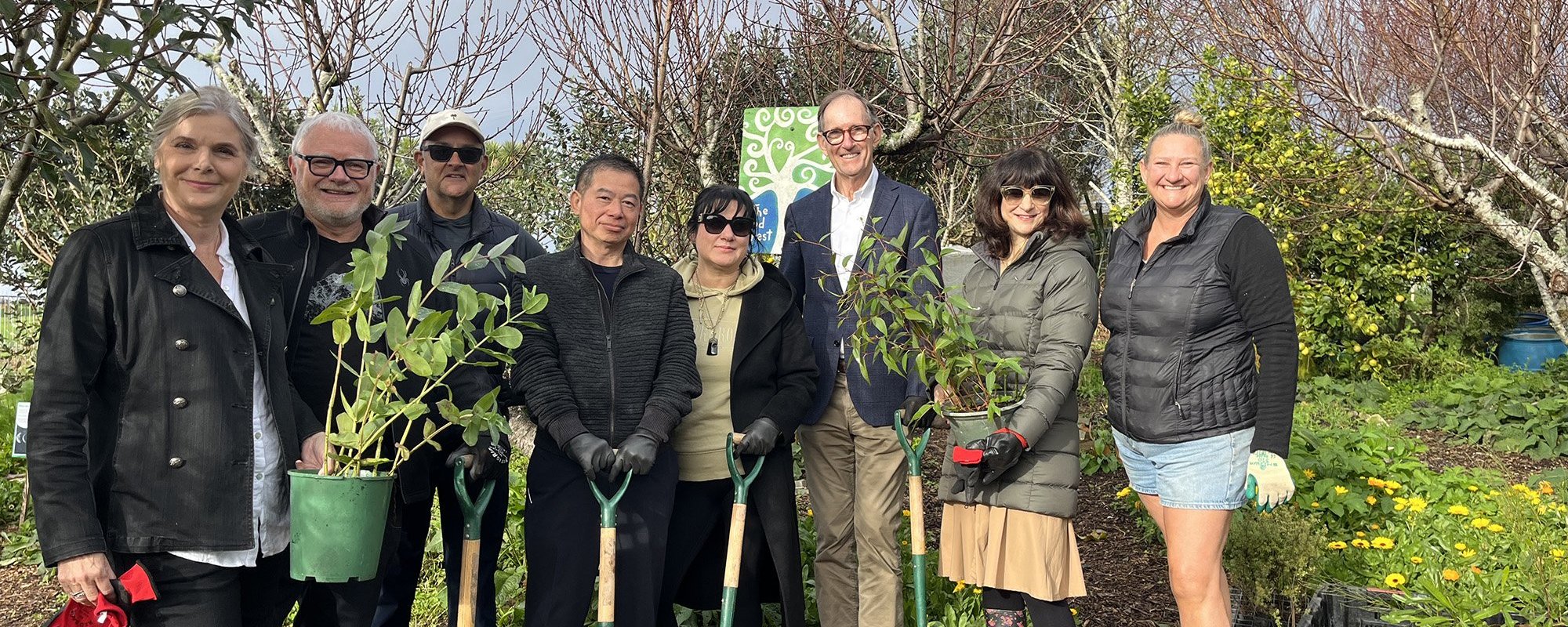 Trustees and Staff visit Triangle Park Community Garden